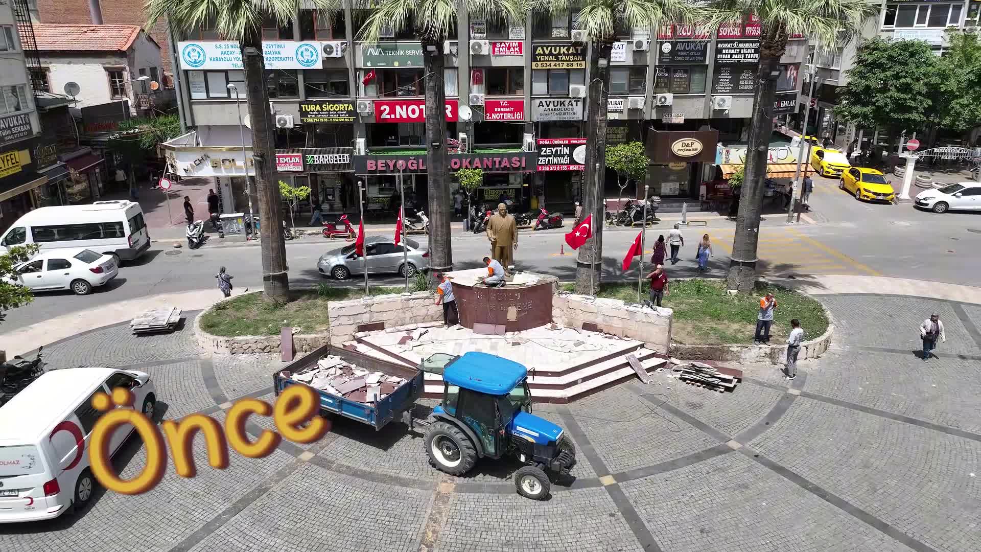 Edremit Cumhuriyet Meydanı yenilendi